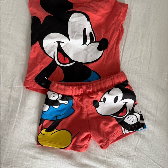 Zara | Pajamas | Zara Red And Black Pajama Set With Mickey Mouse Design ...